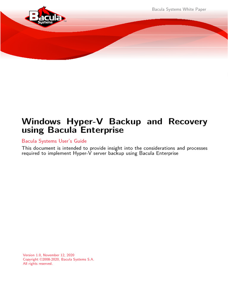 Hyperv Backup | PDF | Hyper V | Backup