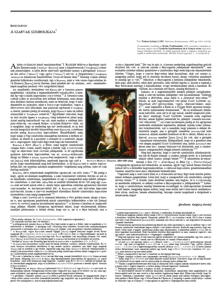 René Guénon - A Szarvak Szimbolikája | PDF