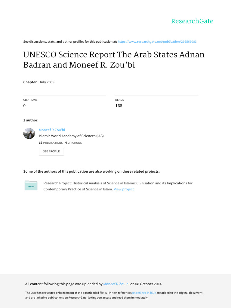 1UNESCO Science Report (Arab States) 2010 | PDF | Arab World ...