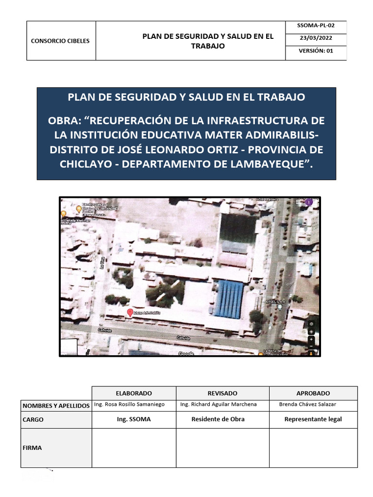Modelo - Ssoma Plan de Seguridad y Salud en El Trabajo | PDF | Seguridad y salud ocupacional ...