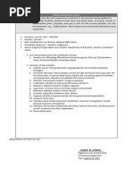 Experience Work Sheet Sample | PDF | Classroom | Teachers