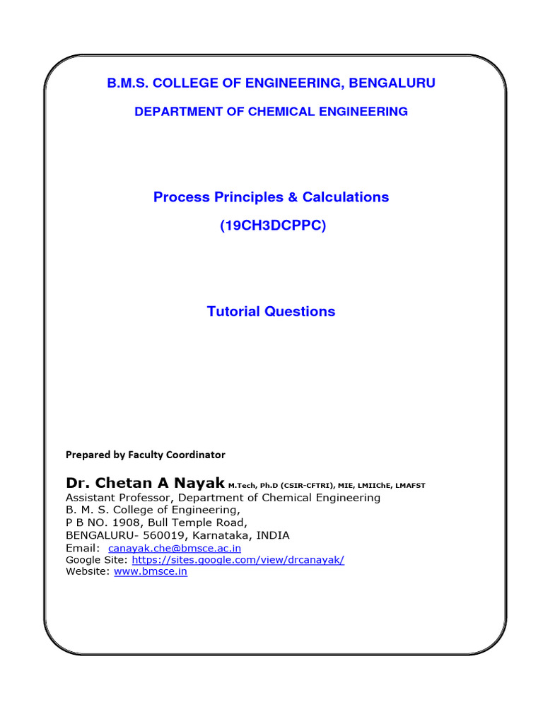 DR Nayak PPC Tutorials 19CH3DCPPC | PDF | Nitric Acid | Sulfuric Acid