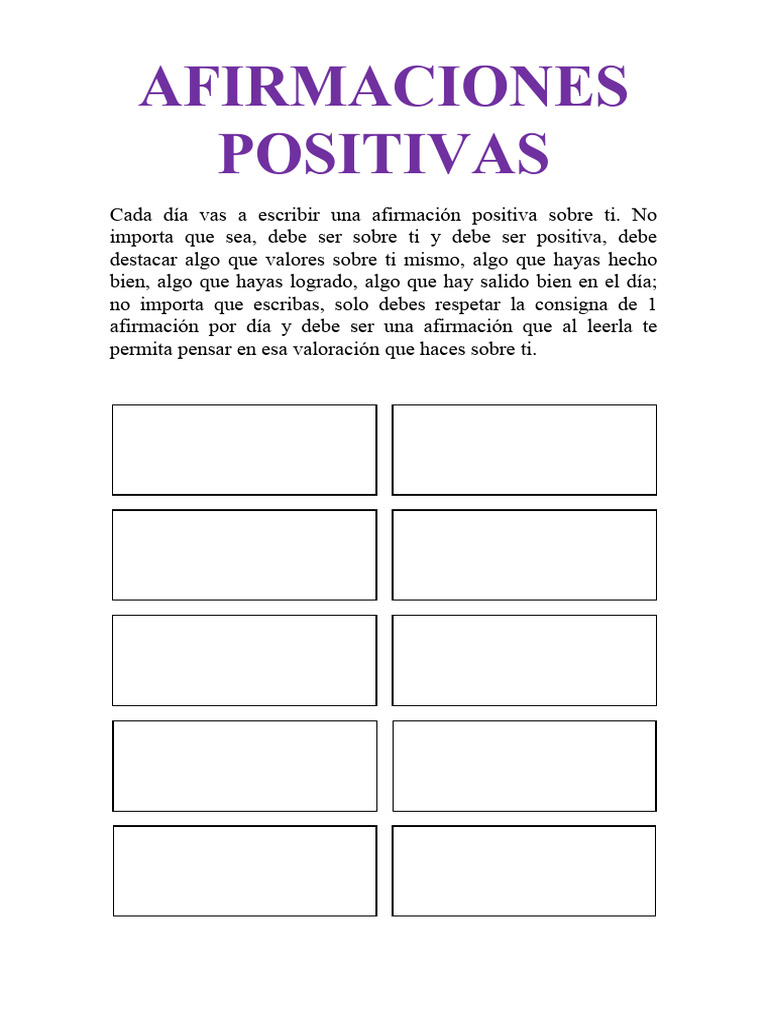 Afirmaciones Positivas | PDF