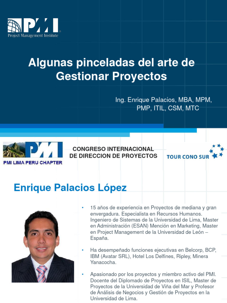 Arte de Gestionar Proyectos - ENRIQUE PALACIOS | PDF | Perú | Lima