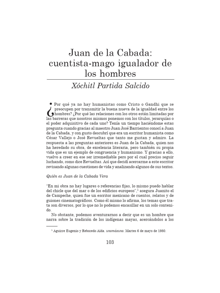 Juan de la Cabada: Humanista y Narrador | PDF | México | Brujería
