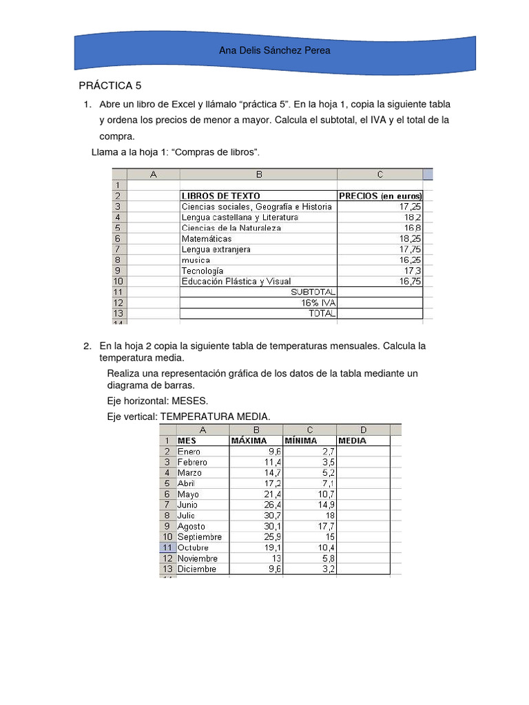 Actividad # 5 Excel | PDF