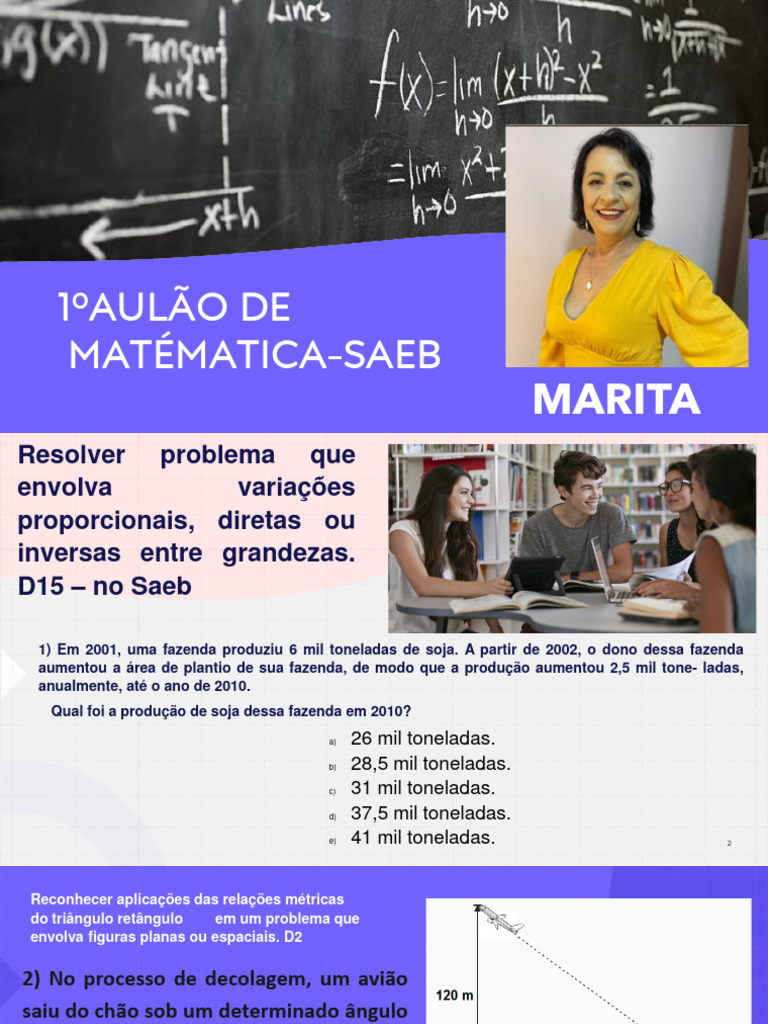 1ºAULÃO DE Matematica-Marita | PDF | Trigonometria