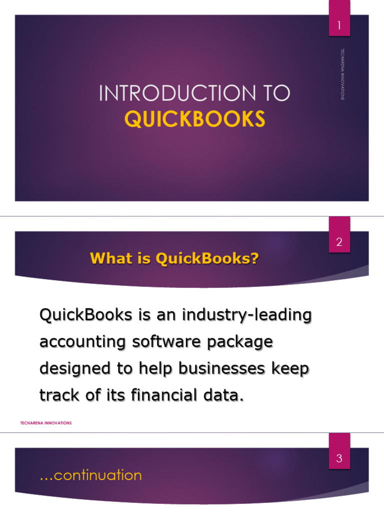 Introduction To Quickbooks | PDF | Menu | Icon (Computing)