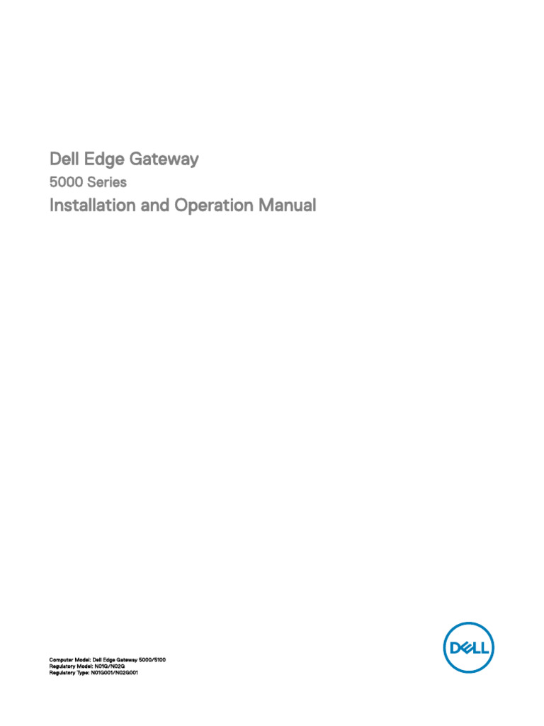 Dell-Edge-Gateway-5000 Users Guide | PDF | Electricity | Computer Science