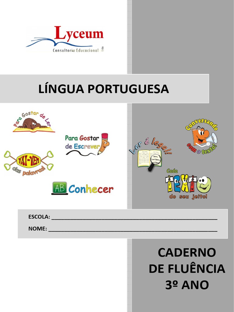3 Ano Caderno de Fluência EPV 2021 | PDF | Cães | Gatos