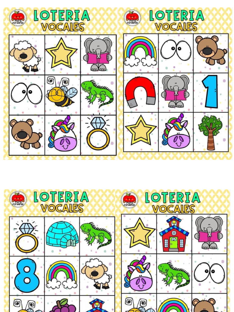 Loteria Vocales | PDF