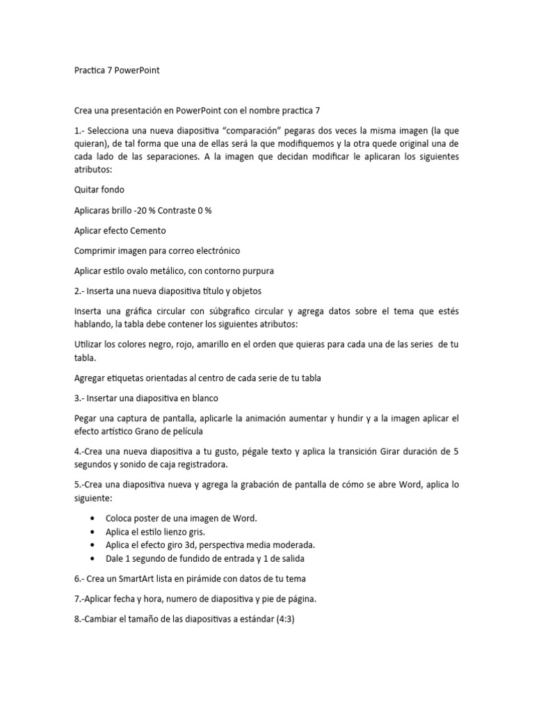 Practica 7 PowerPoint | PDF | Informática