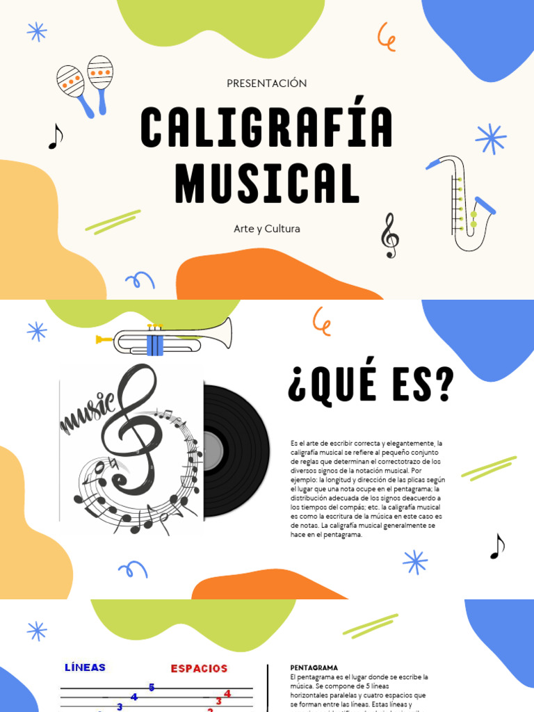 Arte Caligrafía Musical | PDF | Clave | Comunicación escrita