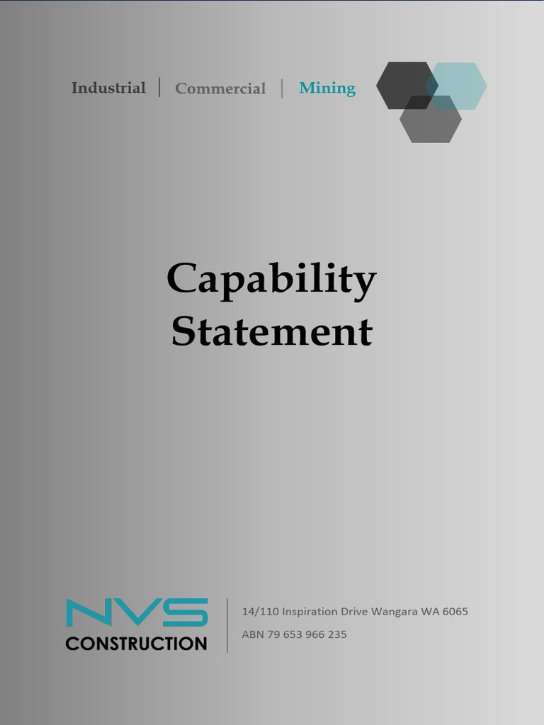 NVS Capability Statement | Download Free PDF | Carpentry | Project Management