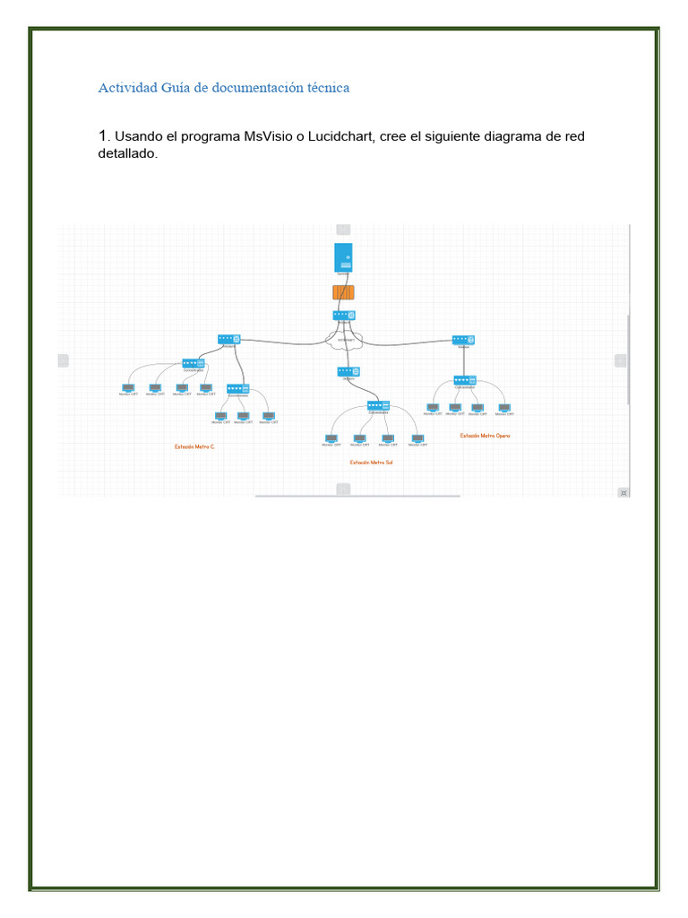 Diagrama de red en Microsoft Visio | PDF | Informática