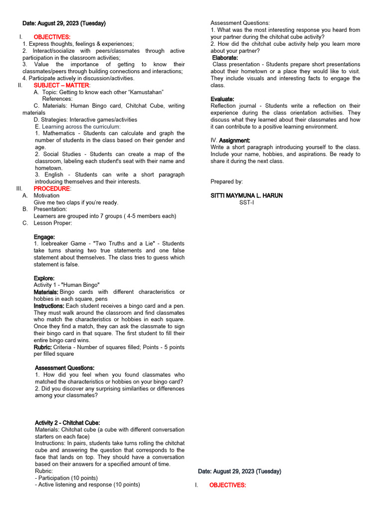 08-29-2023 LP | PDF | Psychology | Learning 08-29-2023 LP | PDF | Psychology | Learning