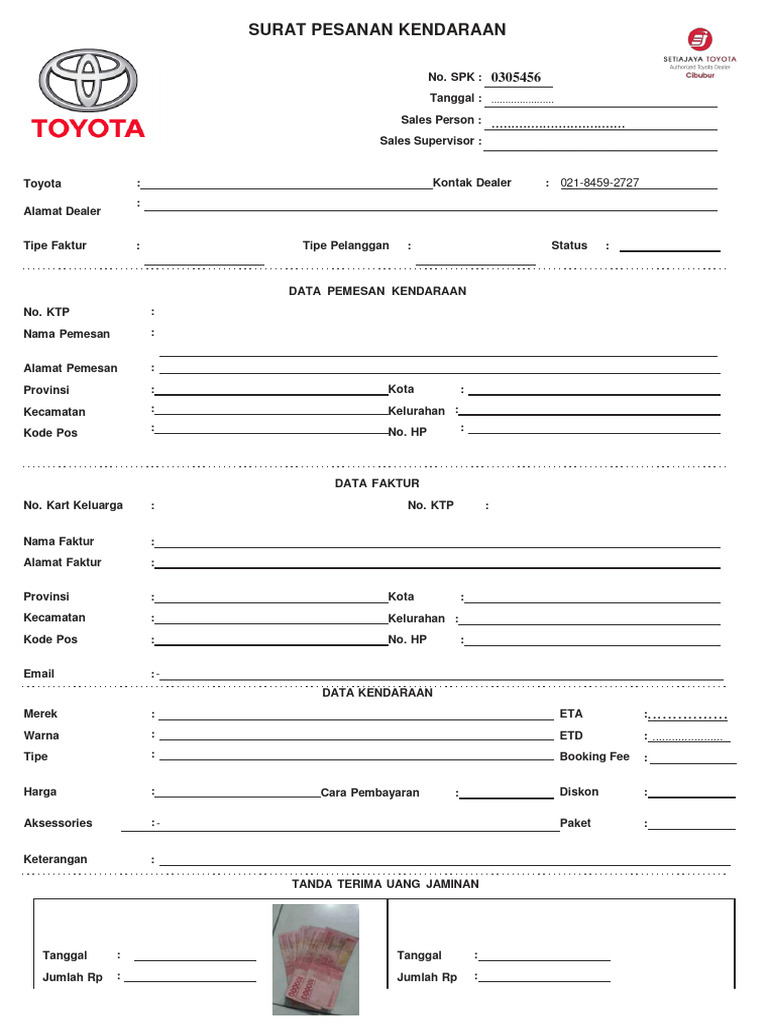 SPK Toyota Sementara | PDF