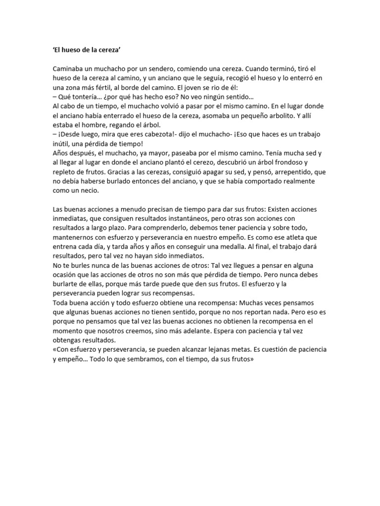 El Hueso de La Cereza | PDF