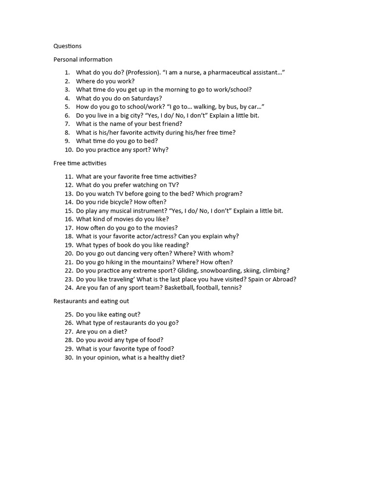 Pharmacy and Free Time Speaking Topics | PDF | Self-Improvement