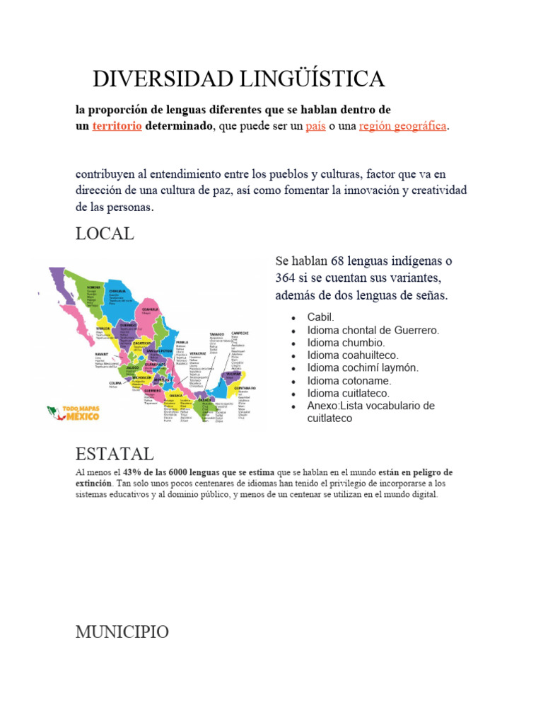 Diversidad Lingüística | PDF