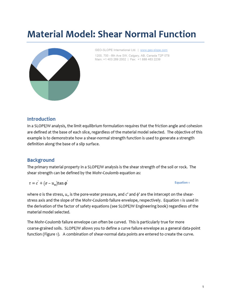 Material Model Shear Normal | PDF | Stress (Mechanics) | Continuum ...