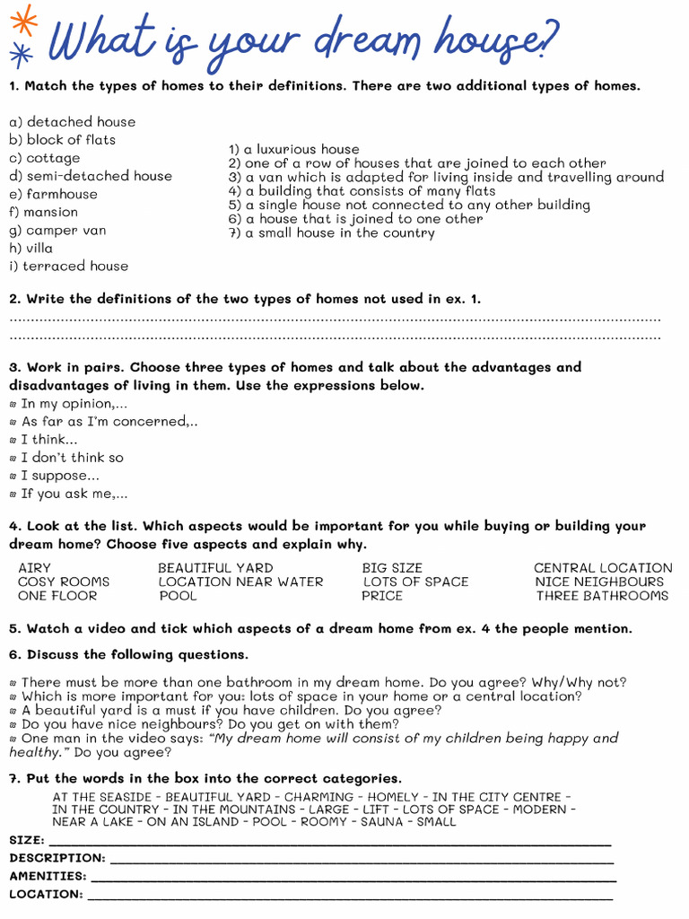 What is Your Dream House | PDF