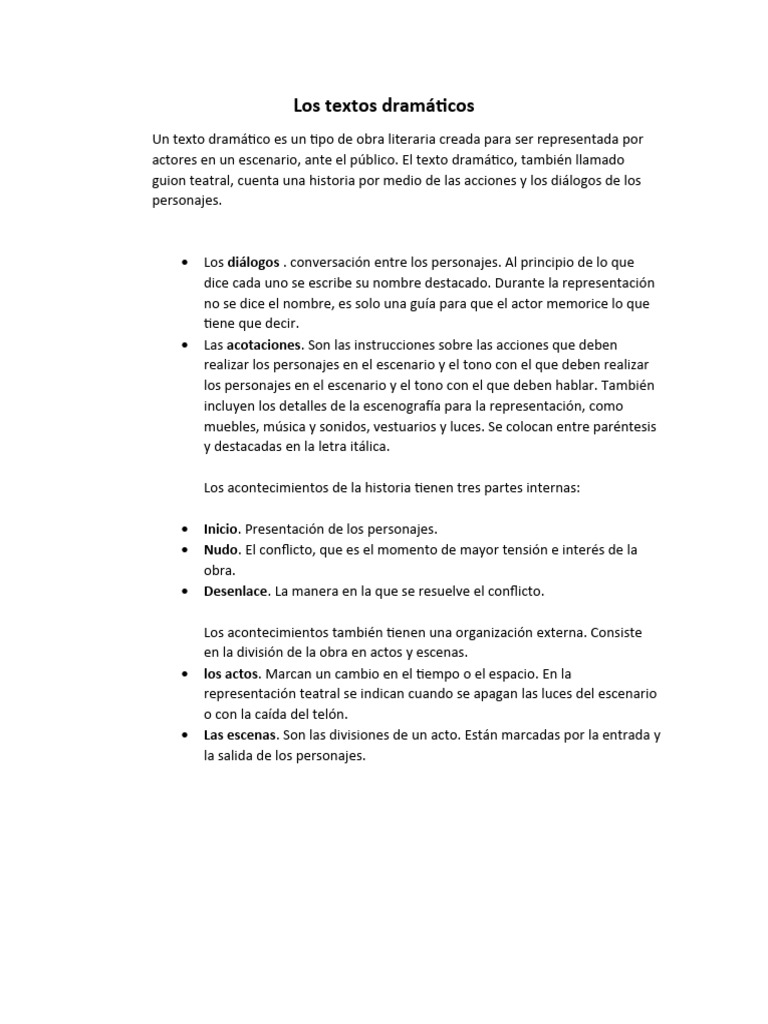 Los Textos Dramáticos | PDF