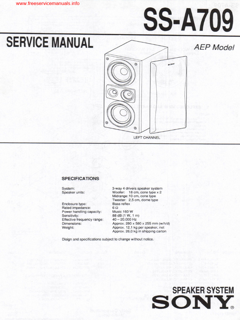 Casse Sony Ss-A709 | PDF | Social Science