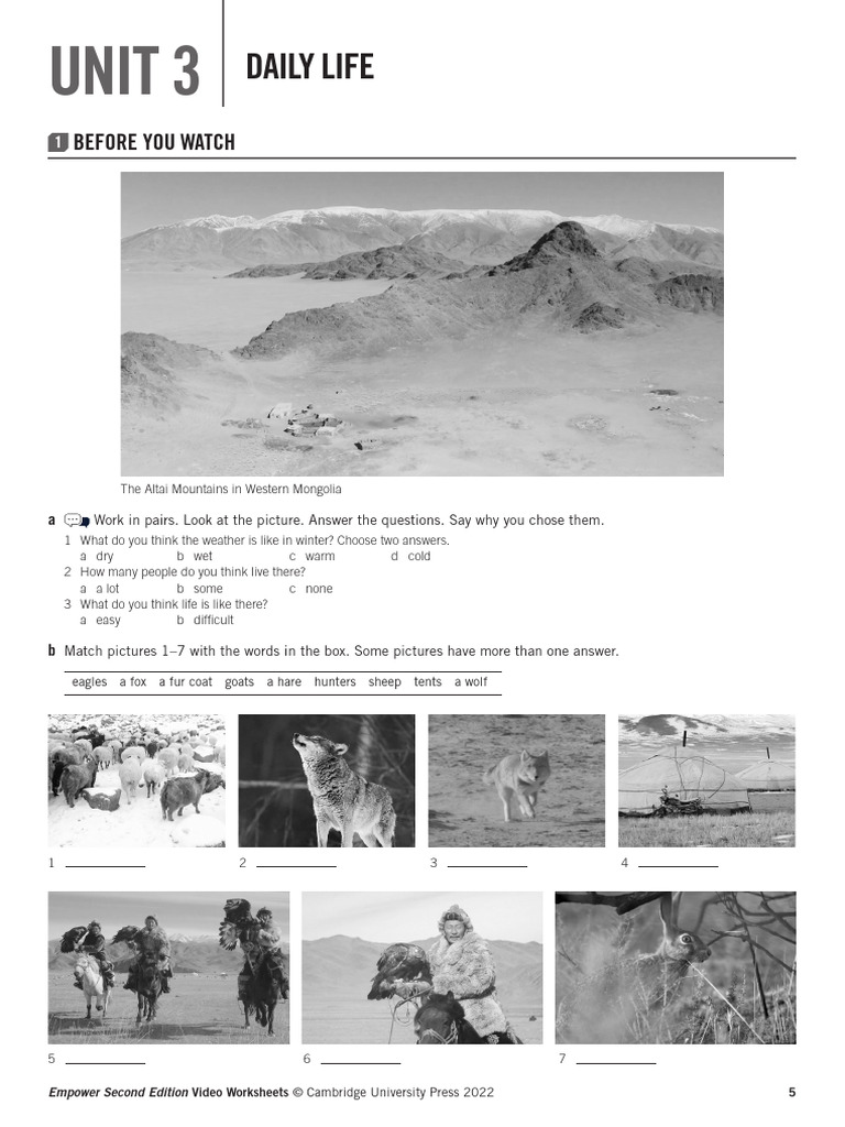 Empower Elementary Video Activity Sheet Unit 03 | PDF | Hunting