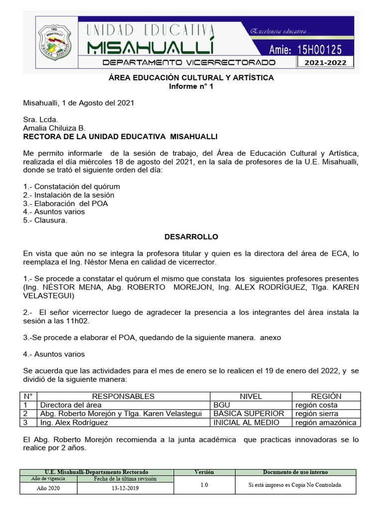 MN Inf 1 Area Eca | PDF