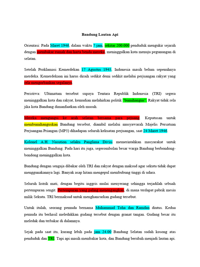 Bandung Lautan Api-1 | PDF
