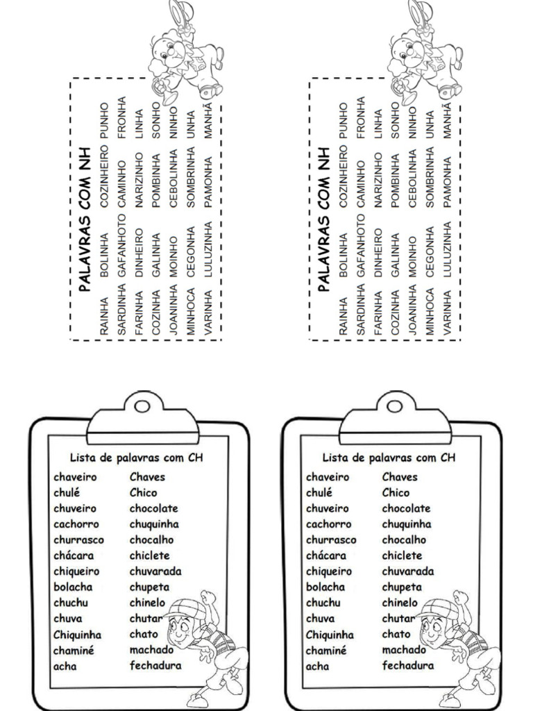 Lista de Palavras Com Lh | PDF
