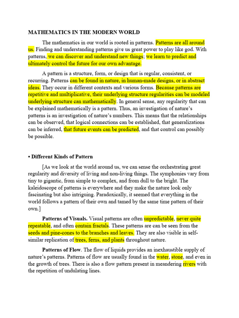 Topic in Text MMW | Download Free PDF | Pattern | Symmetry