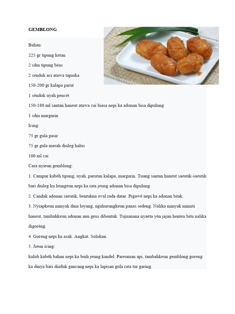 B.sunda Makanan Khas Sunda | PDF