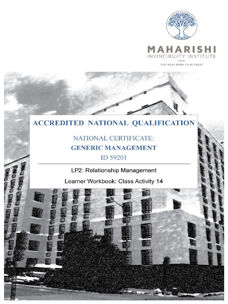 LP2 Learner Workbook - Class Activity 14 - Final Work | Download Free PDF | Learning | Thought