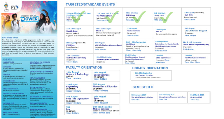 2023 Draft FYE Calendar - Aug 8 | PDF