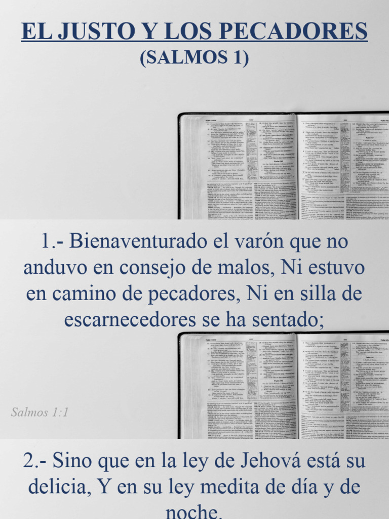 Salmo 1: El Justo y los Pecadores | PDF