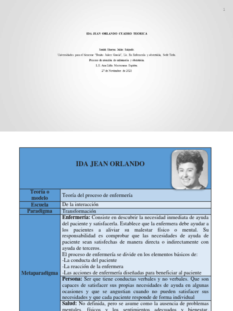 Ida Jean Orlando | PDF