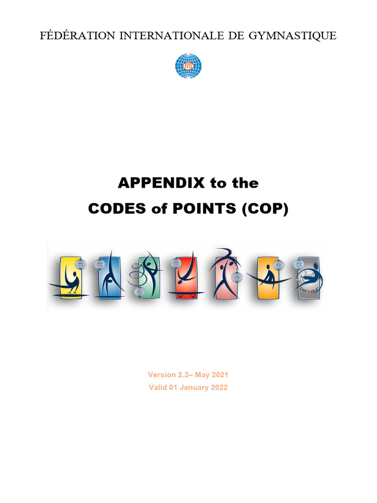 En - 2022-2024 Appendix To The CoP | PDF | Indoor Sports | Sports