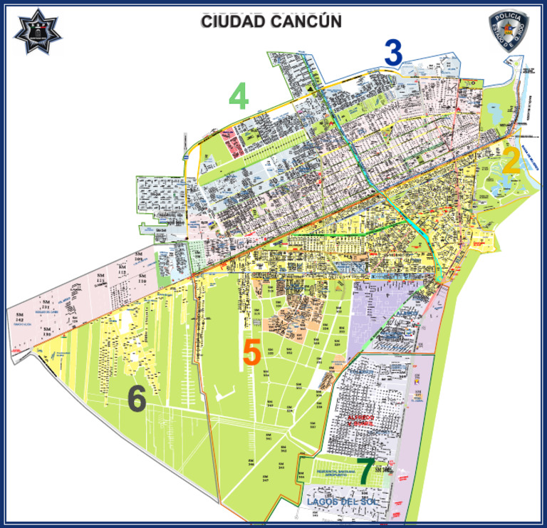 Mapa de Cancún: Regiones y Manzanas | PDF