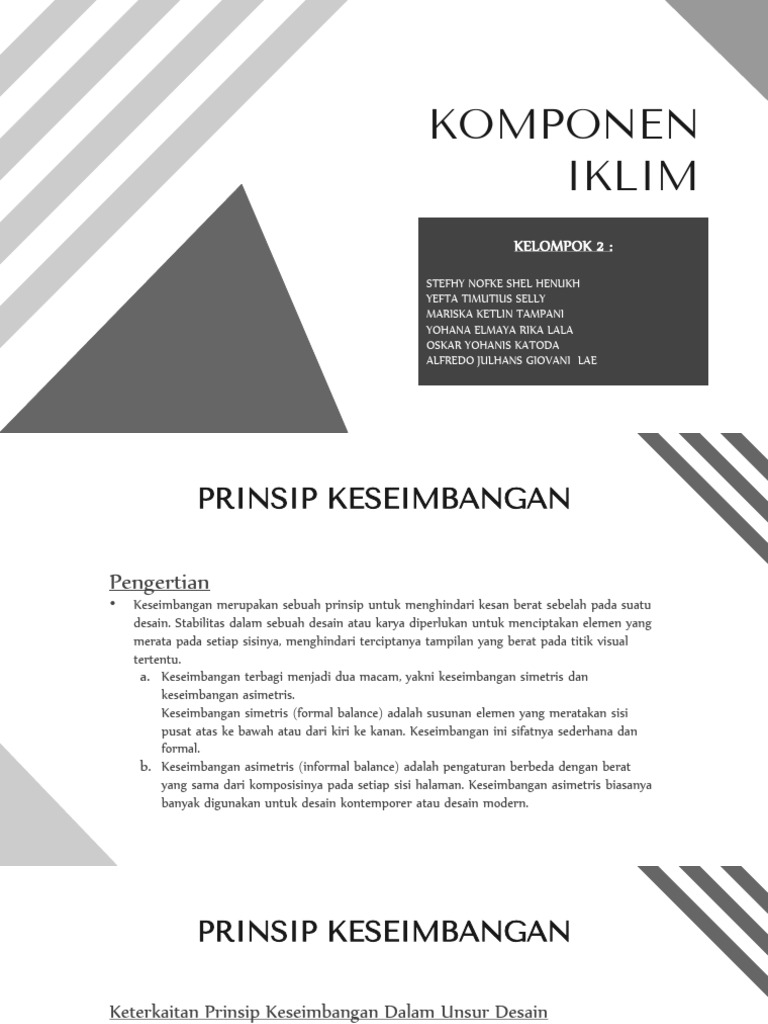 Prinsip Keseimbangan dalam Desain | PDF