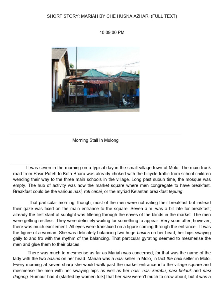 Mariah Short Story | PDF