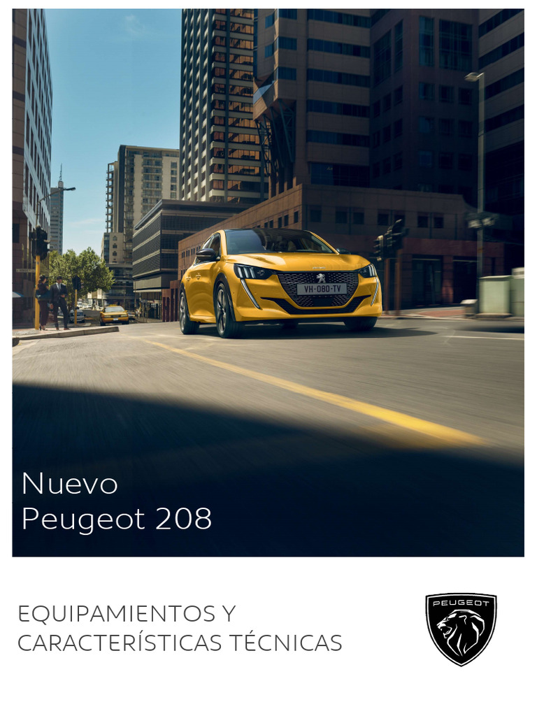 Peugeot Nuevo 208 Ficha Tecnica | PDF | Airbag | Tecnología de vehículos