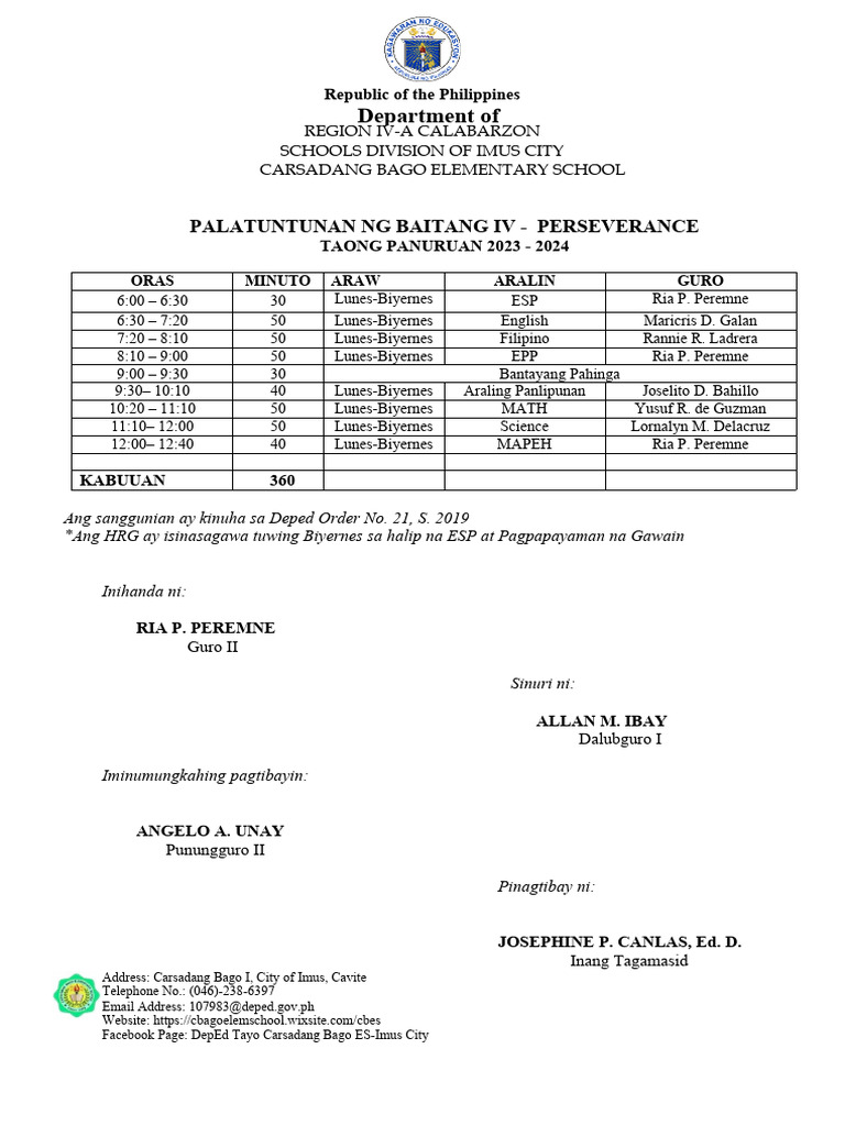 G4 CLASS PROGRAM 2023 2024 2 - Updated 1 | PDF | Government | Public Administration