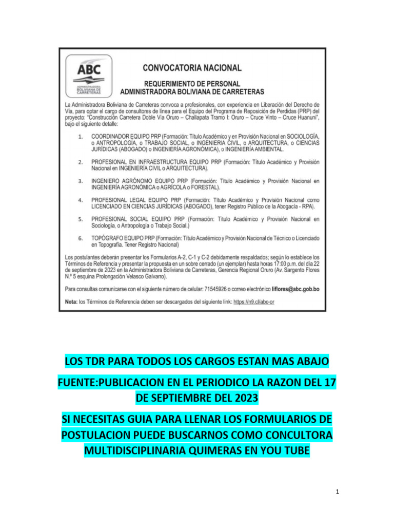 La Abc | PDF | La carretera | Bolivia