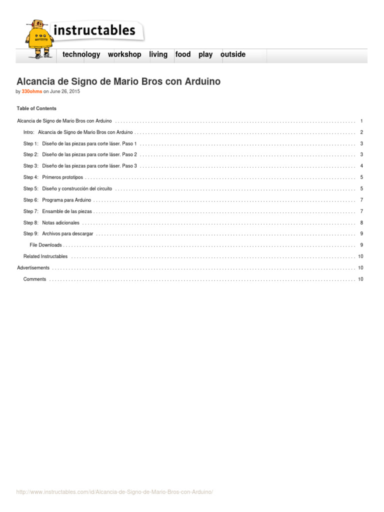 Alcancía Mario Bros con Arduino | PDF | Electricidad | Electrónica