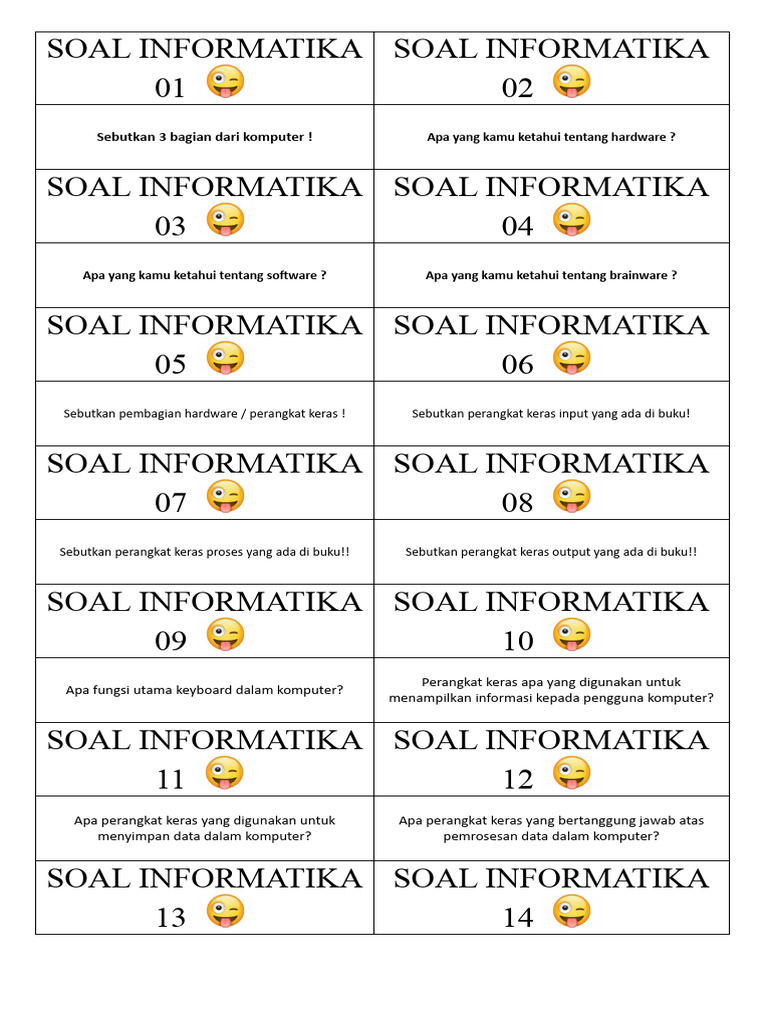 Quiz Informatika Hardware | PDF