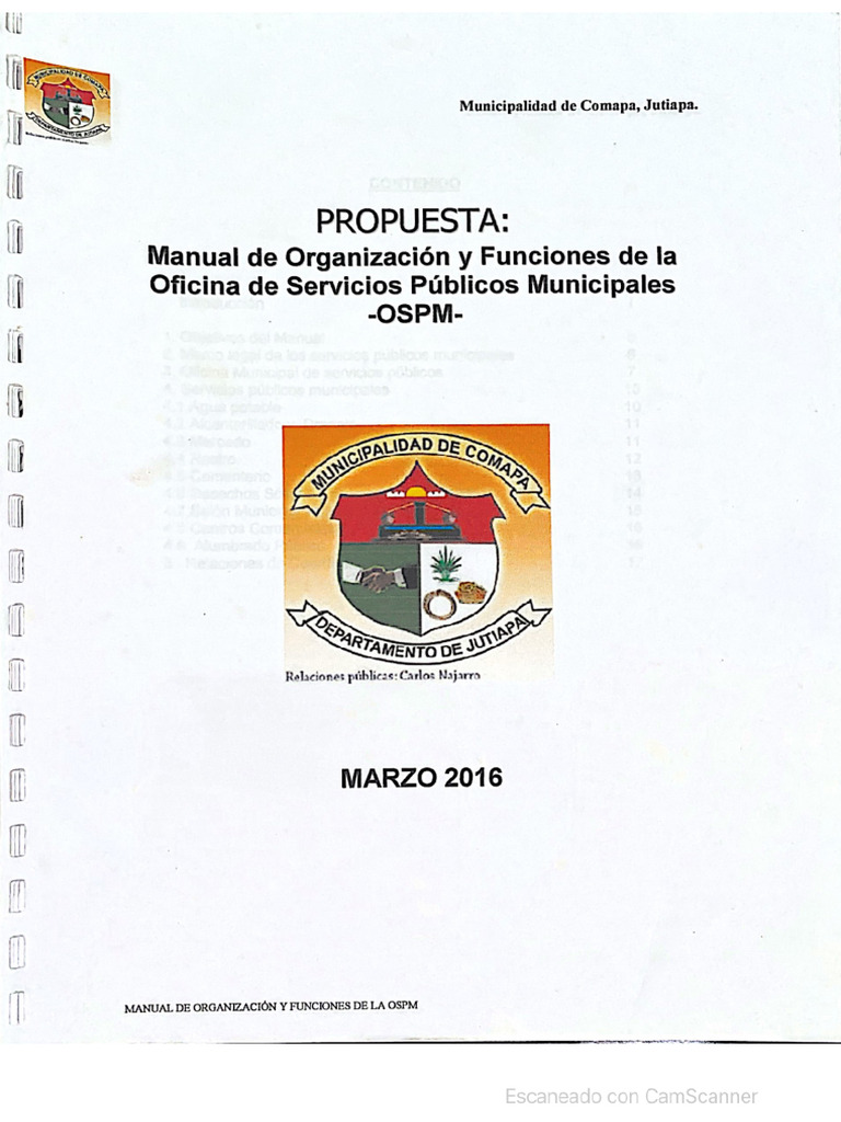 01B Manual de Funciones de La Oficina de Servicios Públicos Municipales ...