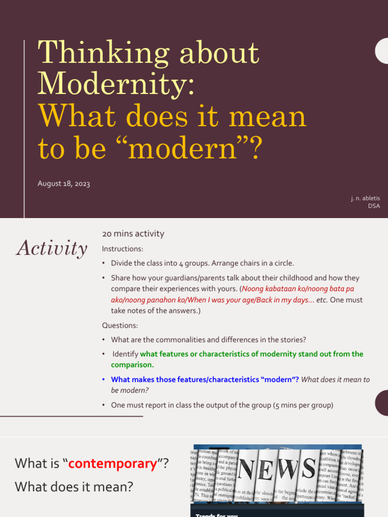 What Does It Mean To Be Modern | PDF | Modernity | Capitalism
