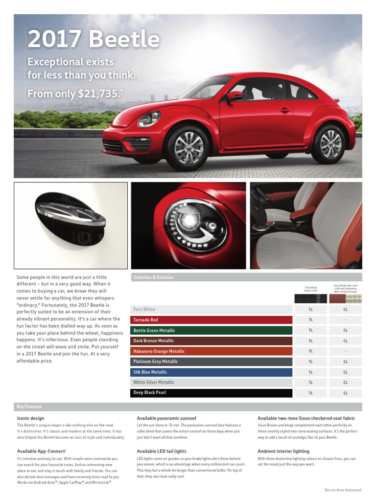 2017 VW Beetle | PDF | Volkswagen | Automotive Industry